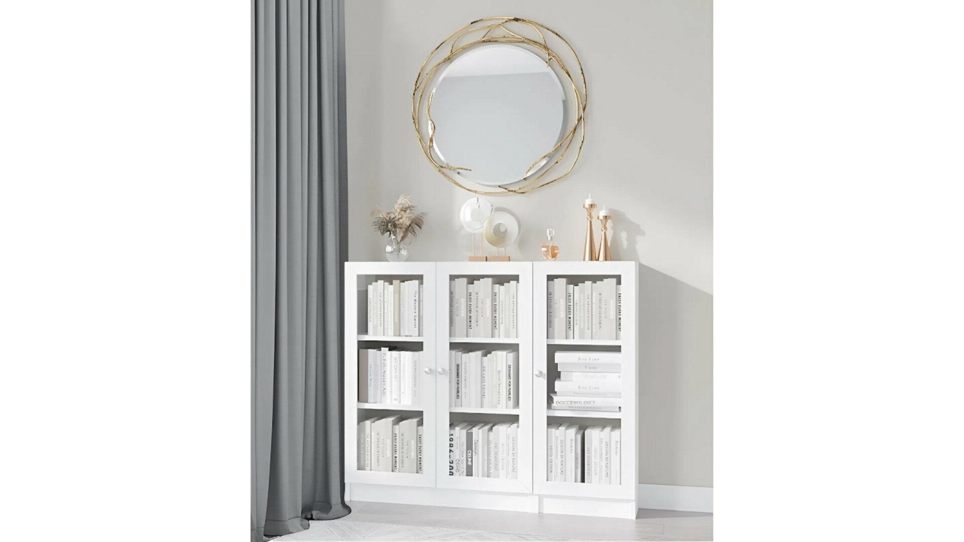 Книжный стеллаж Билли 86 Белый Фасадный 0101 NEW 120x30x105 см, Фиеста