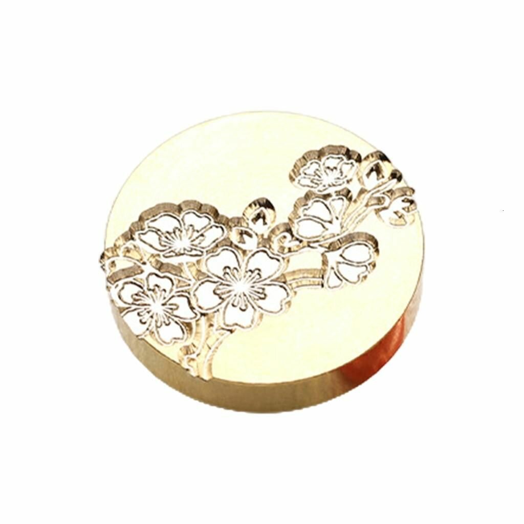 Штамп, Печатающая Головка из Огненного Лака С Рисунком Растения-Стихотворение Сакуры