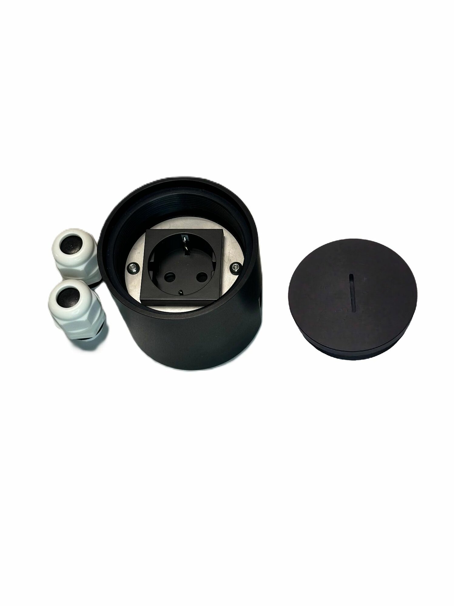 Розетка уличная влагостойкая, IP67, встраиваемая, RG Люки, цвет Антрацит, 7701-A-rg (AN1)