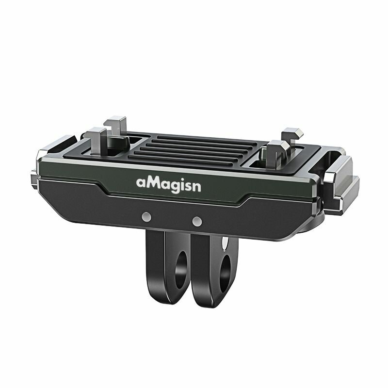 AMagisn Быстросъемное крепление для Insta360 X5, алюминиевая магнитная основа с 1/4 и 2-штырьковым адаптером для аксессуаров Insta 360 X5