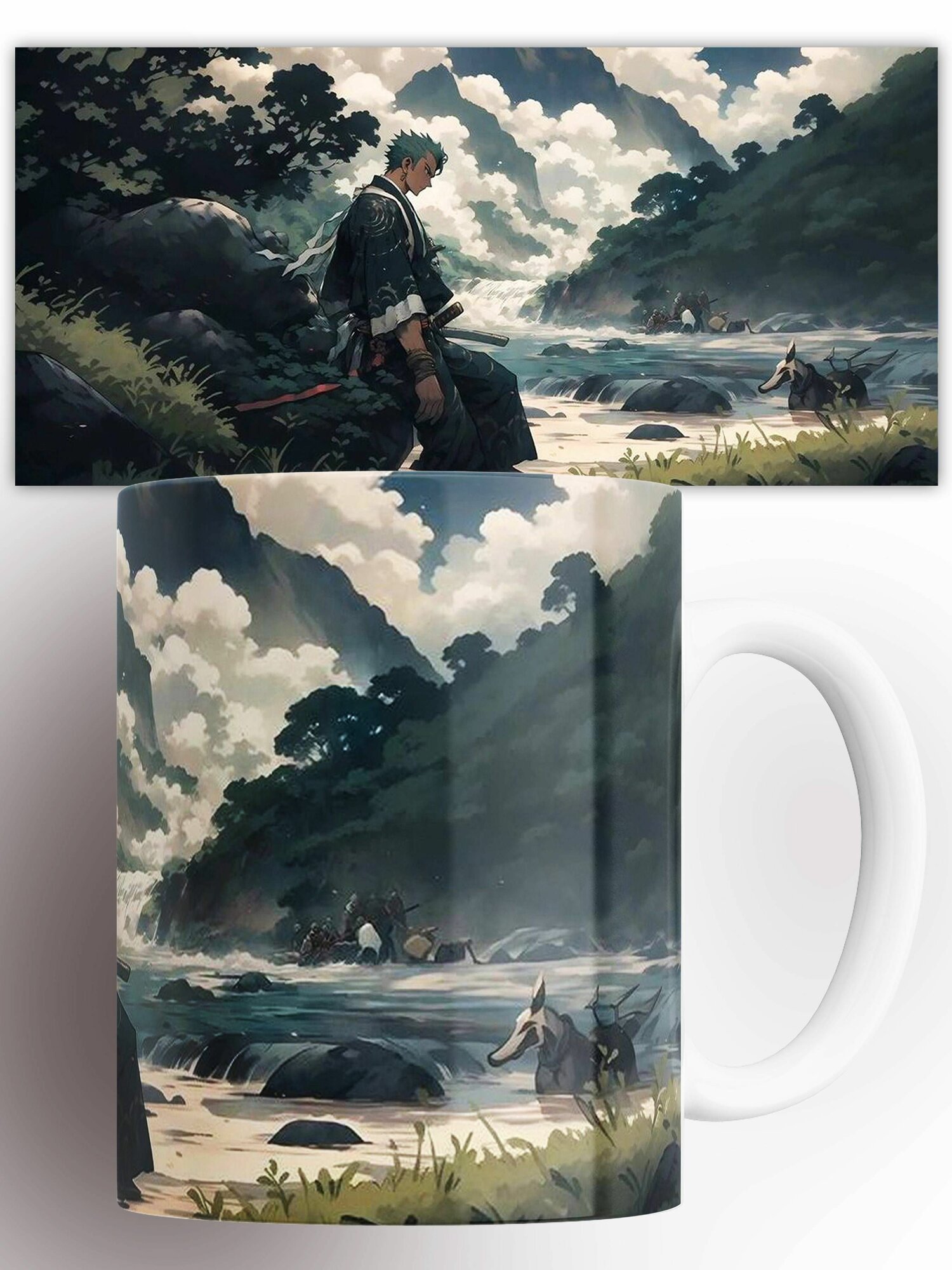 Кружка аниме Ван Пис One Piece Ророноа Зоро 330 мл