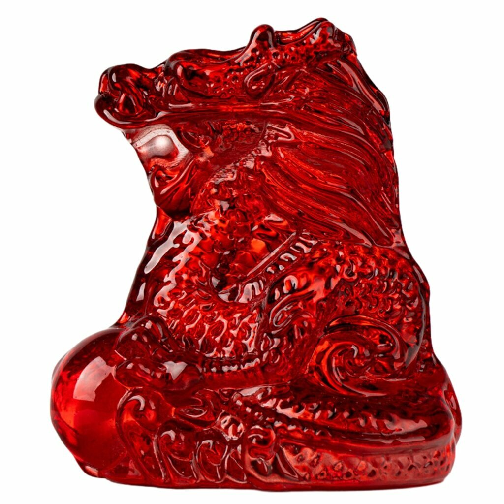 Хрустальный Зодиакальный Дракон Lucky Dragon Decoration-Красный