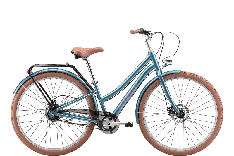 Велосипед Stark Comfort Lady 28 D 2025 темно-бирюзовый/лавандовый M/16"