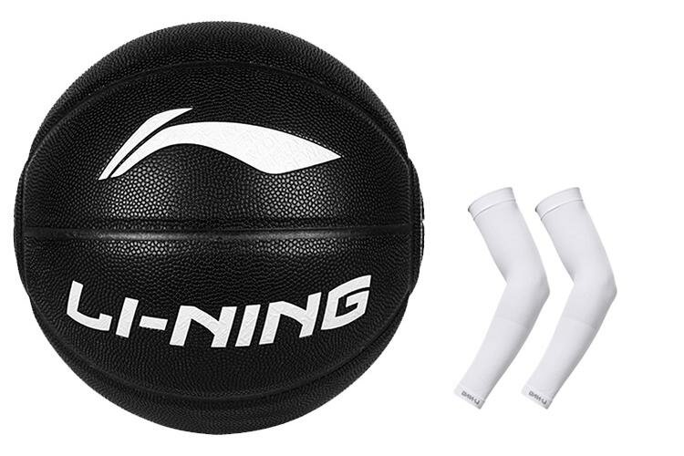 Баскетбольный мяч унисекс LINING Badfive PU черный, размер 7, для тренировок и соревнований