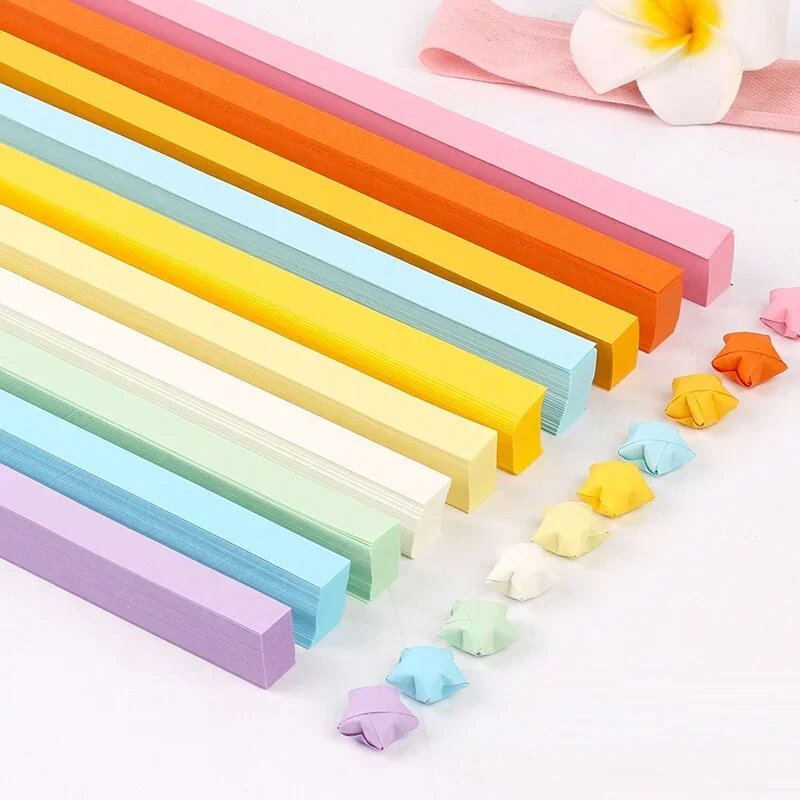 Lucky Origami Бумага для оригами со звездами Light color 540 shee