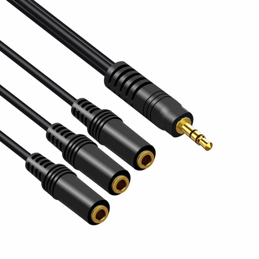 3.5mm AUX-кабель 1xM на несколько F, - Один на троих
