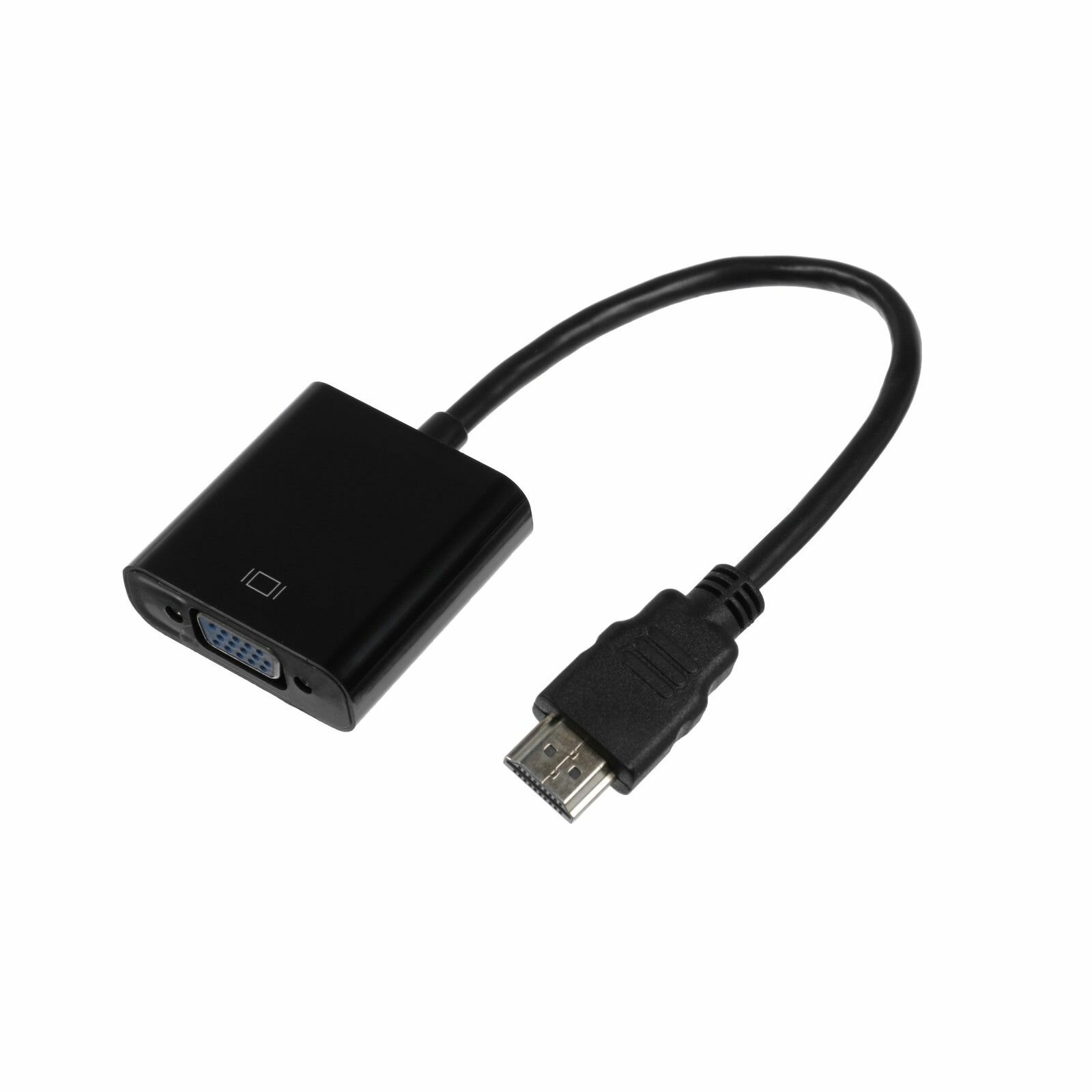 Переходник PL-001, HDMI-VGA, провод 0.2 м, чёрный