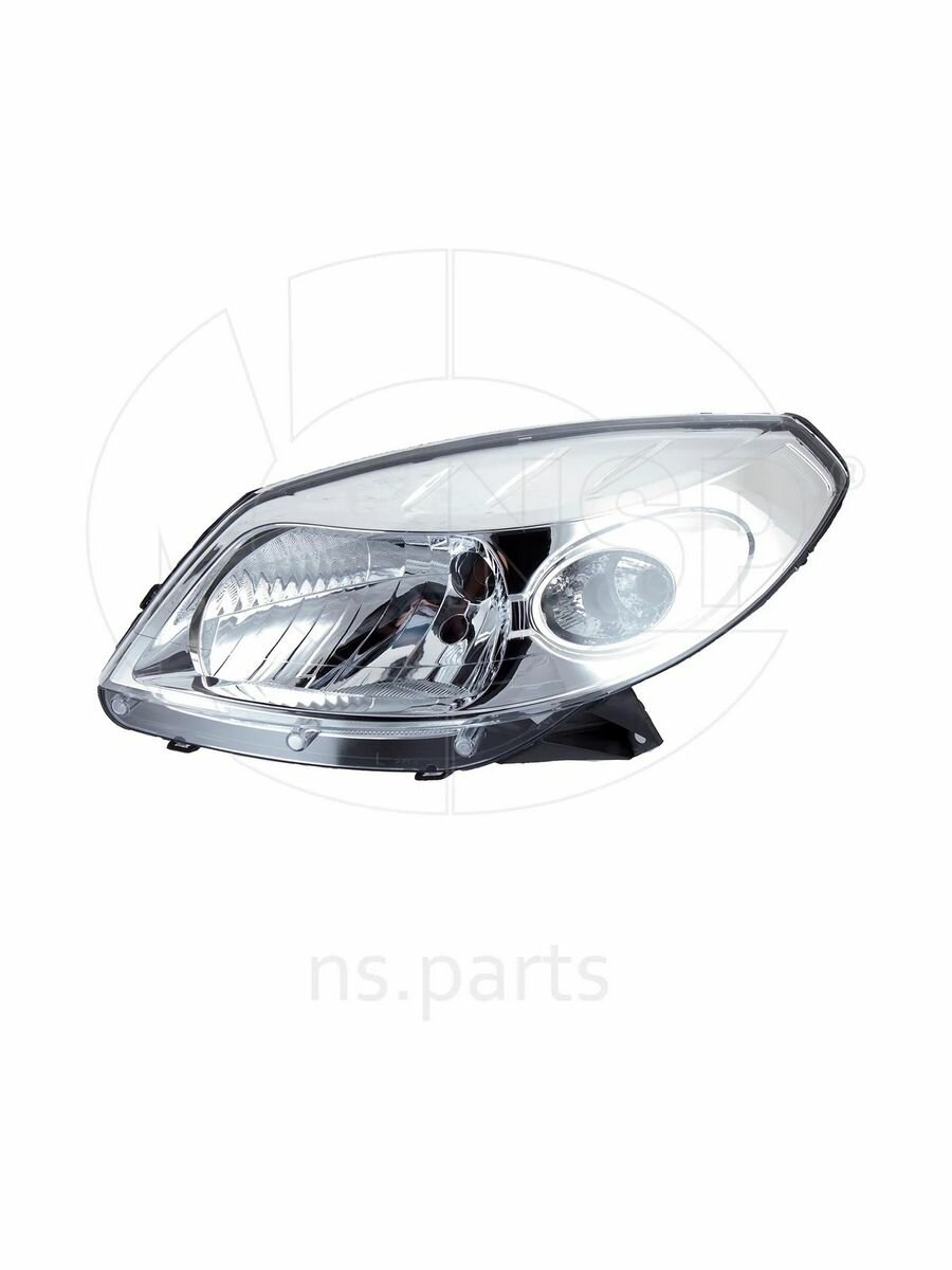 Фара передняя левая NSP NSP078200733878 для RENAULT Sandero 1 (хром) / Рено Сандеро 1
