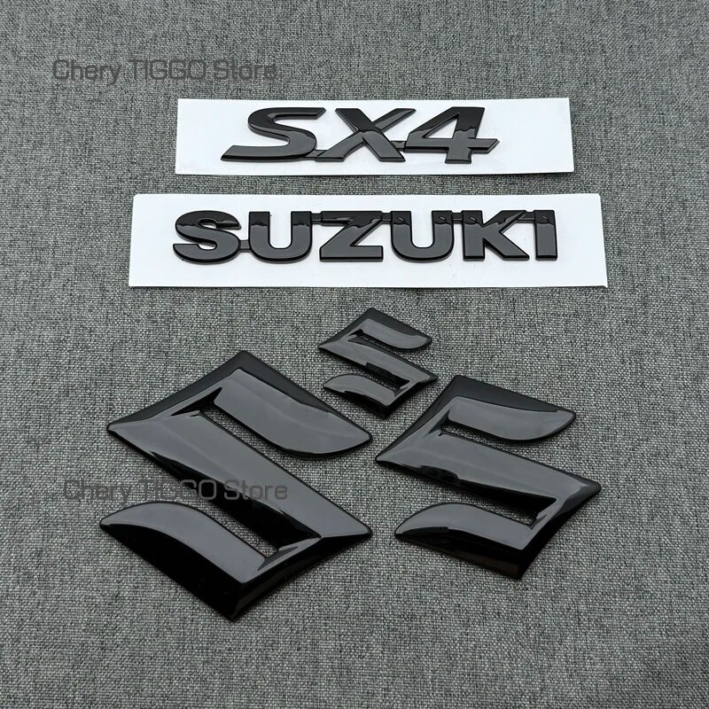 Эмблемы Suzuki SX4, 5 шт, черный глянец
