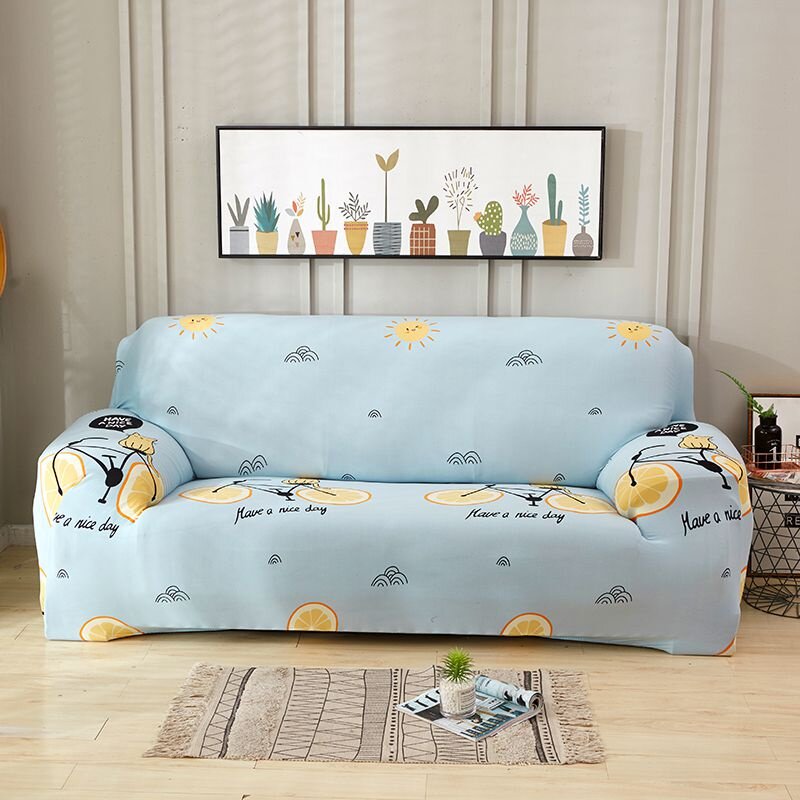 Чехол на диван 1 2 3 4 кресел универсальный и стильный лимон 2 кресла эластичный плотный защитный