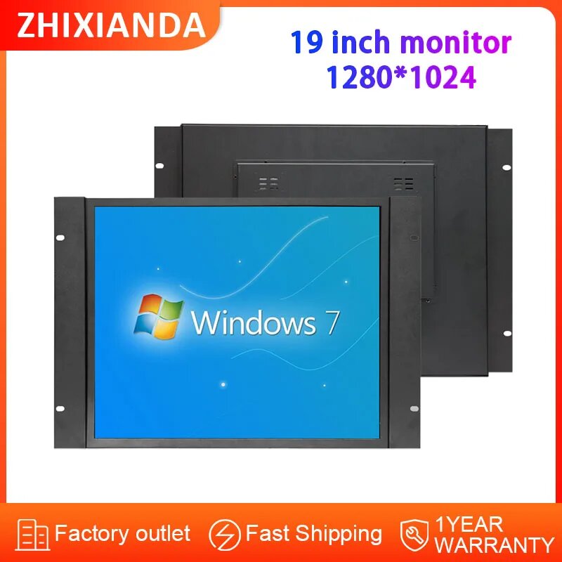 Zhixianda 19-дюймовый ЖК-монитор 1280x1024 No Touch, Европейская вилка (EU Plug)