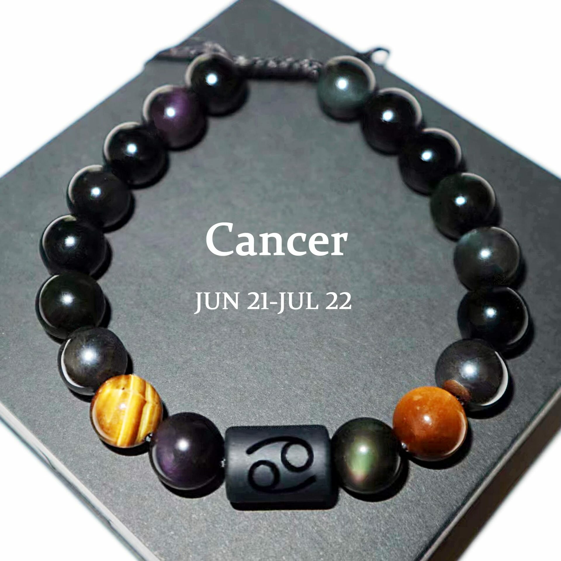 Браслет для гадания, YM Зодиак Обсидиан Кристалл Удача Фортуна