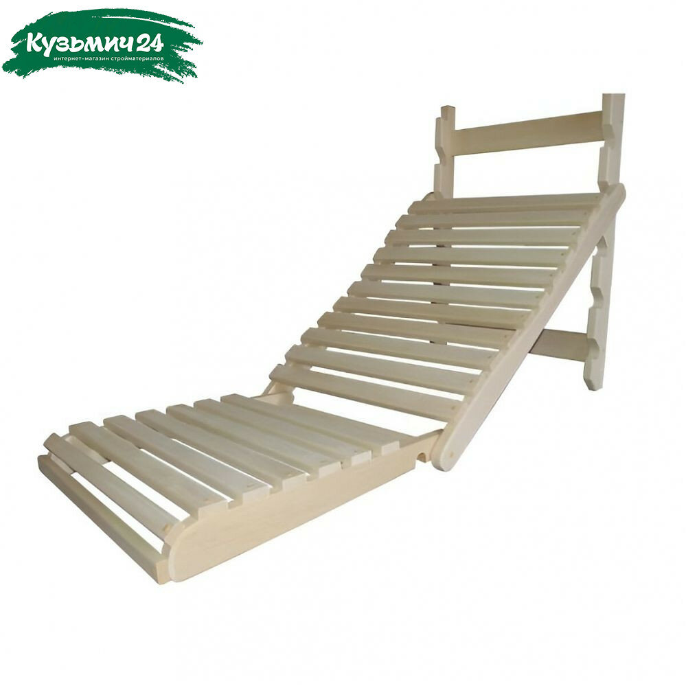 Лежак разборный, Липа, для бани и сауны, натуральный цвет, длина 1300 мм, дерево, 1 шт