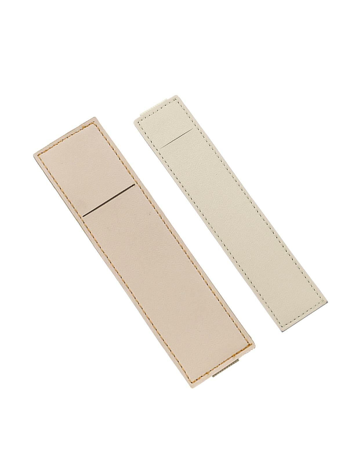 2шт Кожаный пенал с регулируемыми резинками чехол для блокнота и карандаша