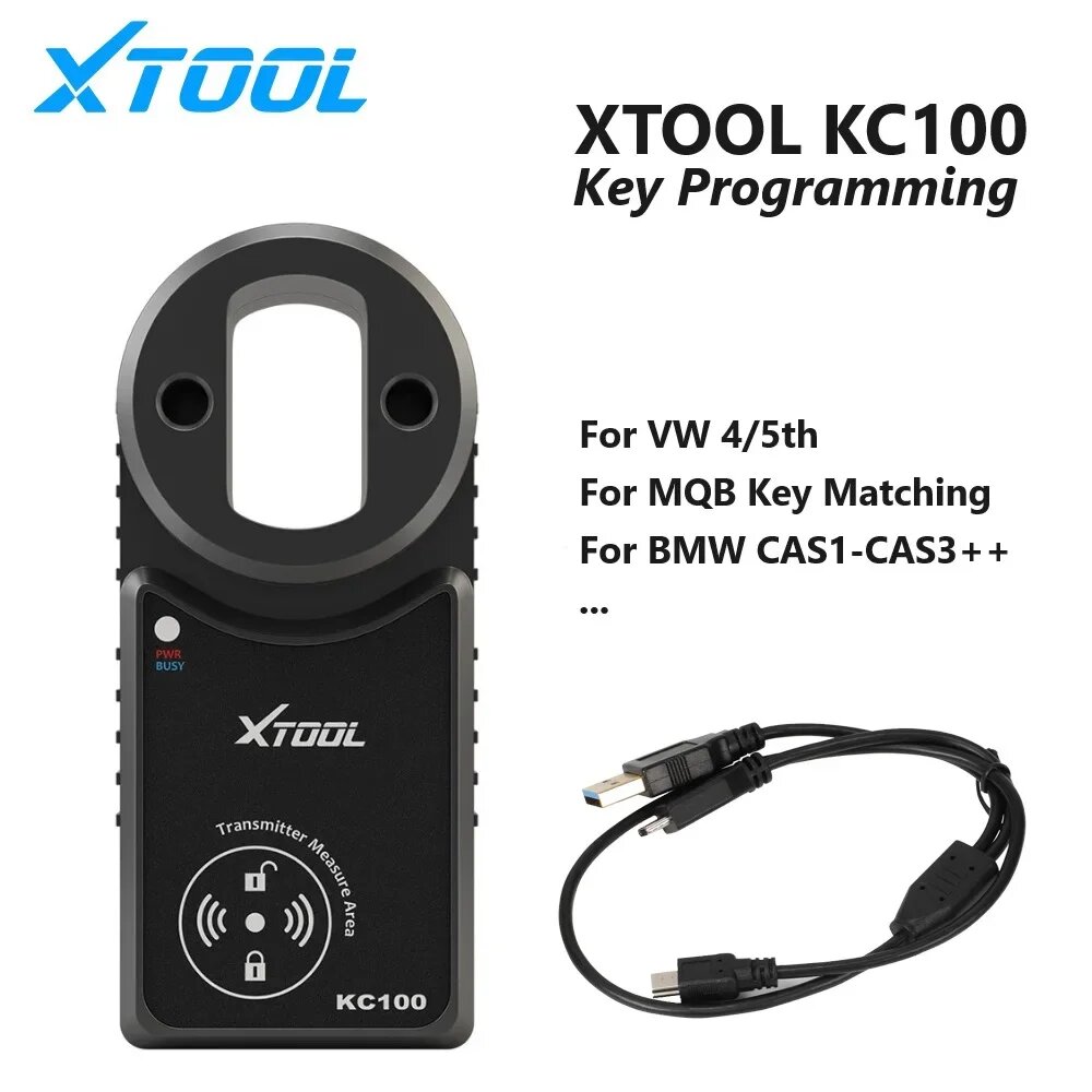 Программатор ключей XTOOL KC100 для VW 4 и 5th для BMW CAS1-CAS3 для MBQ Key Match, инструмент для удаленного программирования, работающий с X100PAD3 IK618