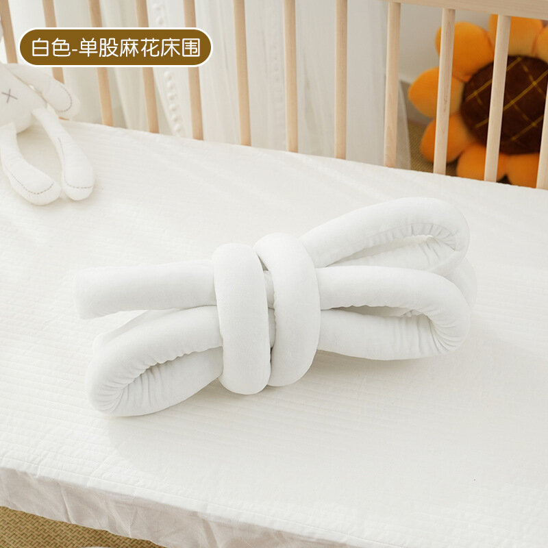 Бампер для детской кроватки, антиударная полоса, защитный бортик для кровати, плетеный забор для новорожденных, мягкий защитный чехол