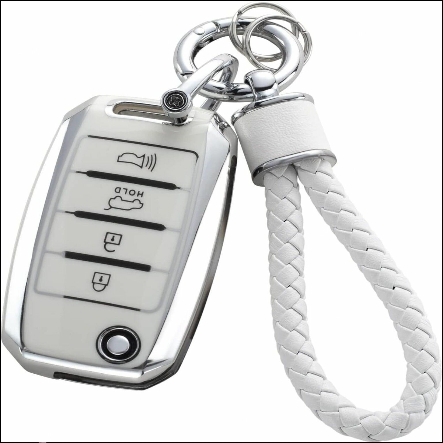 Чехол для ключей Kia с брелоком, мягкий чехол для ключей из ТПУ, подходящий для Kia Sedona Rio Optima Soul Sportage Sorento Carens Flip Key