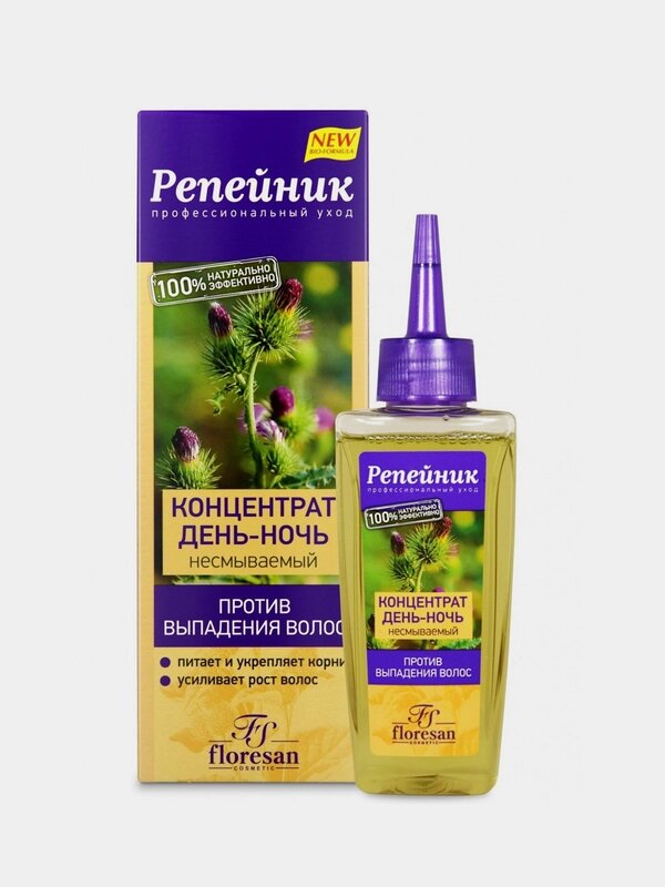 Floresan Ф-83 Несмываемый концентрат день-ночь против выпадения волос "Репейник", 100 мл