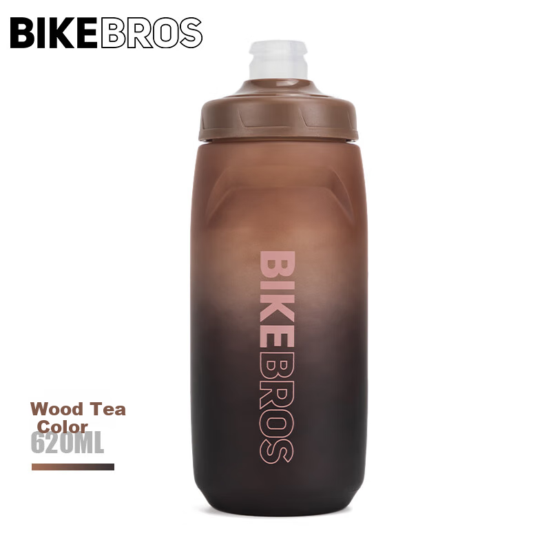 BIKEBROS Водный бутылка для горного велосипеда 620 мл, цвет дерева чая Ёмкость：620 млЦвет：Мокко-коричневый