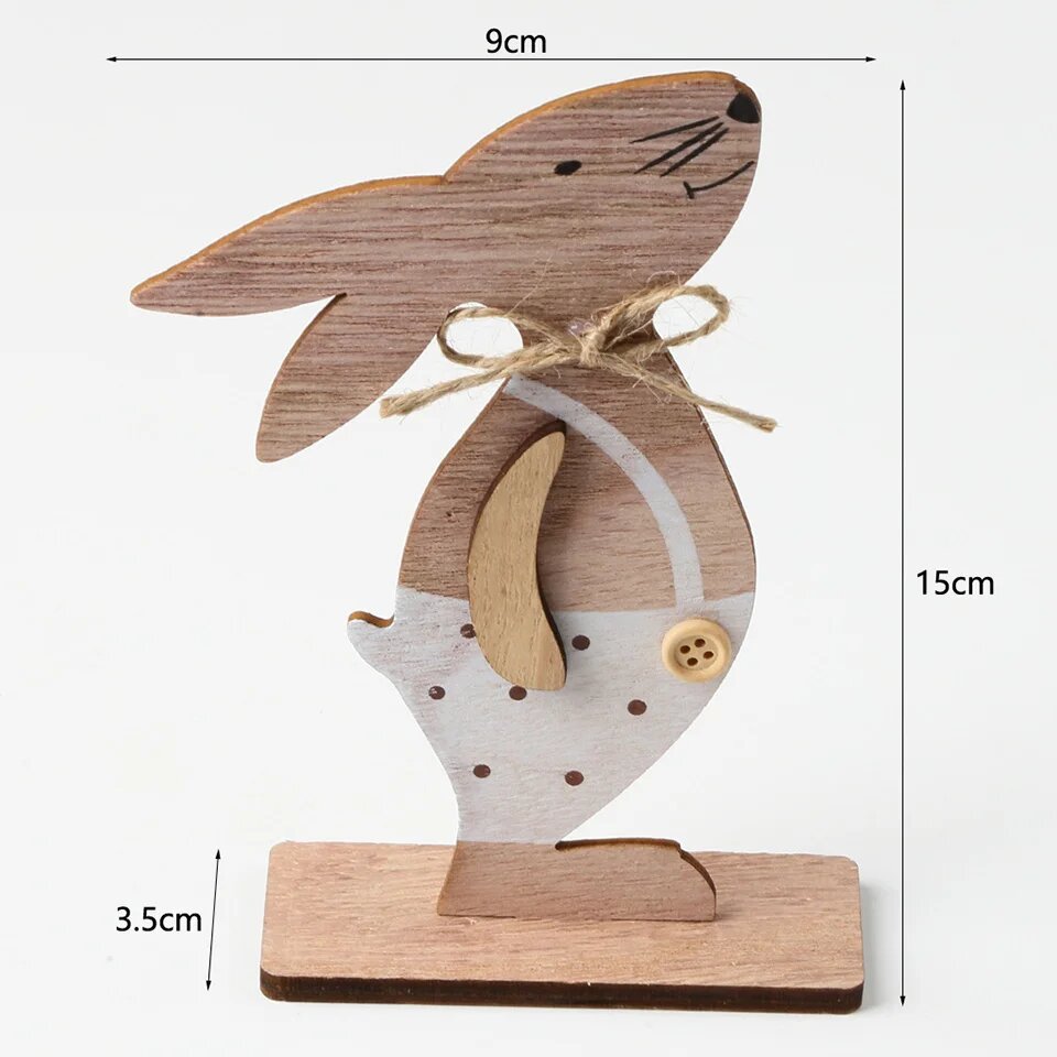 Деревянный кролик-подвеска, 15см, Цвет: 1pc Rabbit B
