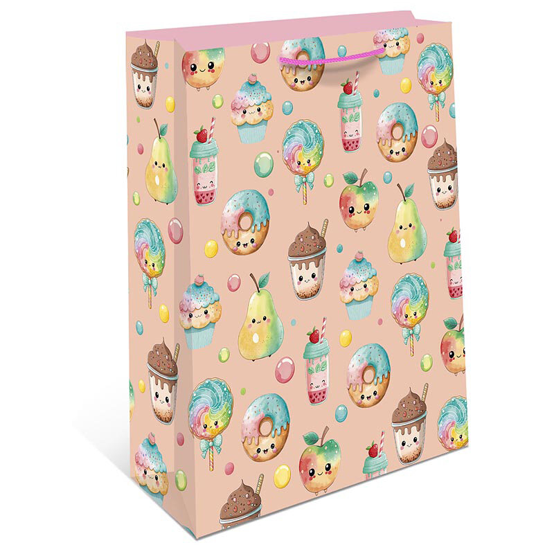 Пакет подарочный Арт и Дизайн "Десерт", 33х42.5х10 см, плотная бумага, декор