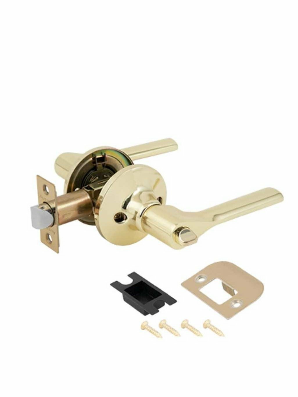 Защелка Avers 8083-03-G с фиксатором, цвет золото, алюминиевая дверная фурнитура для межкомнатных дверей, артикул 00031335