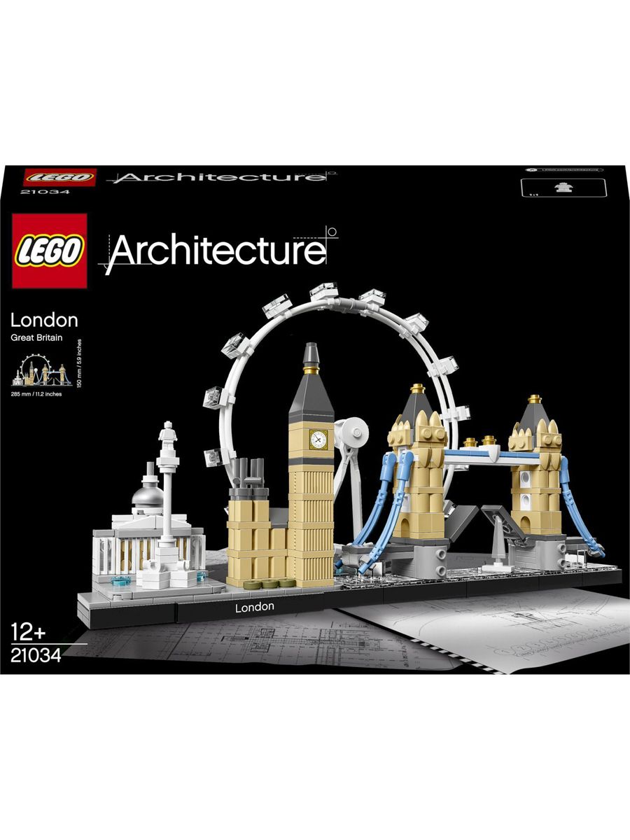 Конструктор LEGO Architecture Лондон, 468 деталей, возраст от 12+, 21034