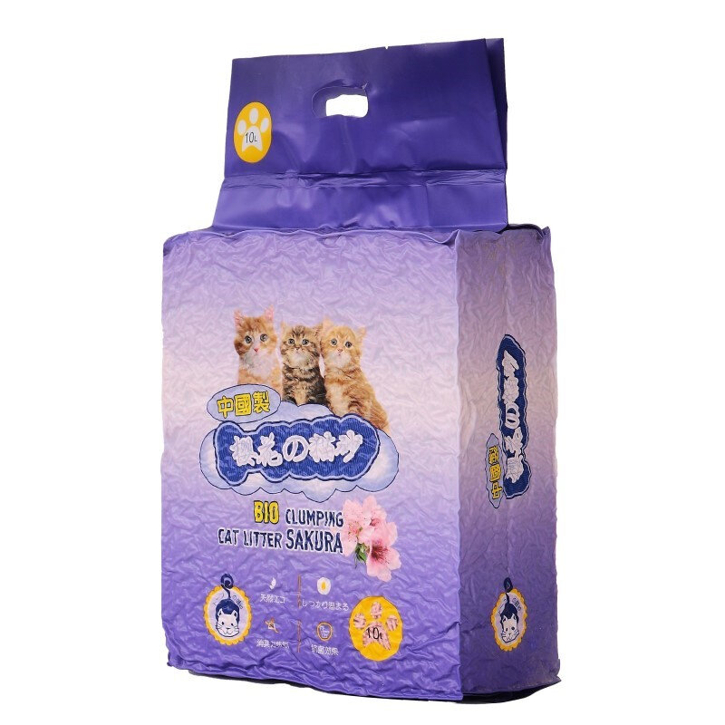 Соевый наполнитель Hakase Arekkusu Тофу комкующийся, сакура, 10 л