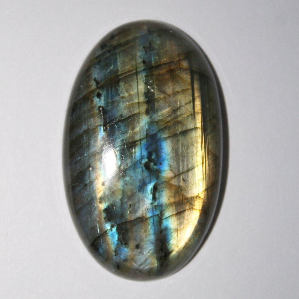 Коллекционный кабошон лабрадор, 40х25х5 мм, Мадагаскар, "True Stones"