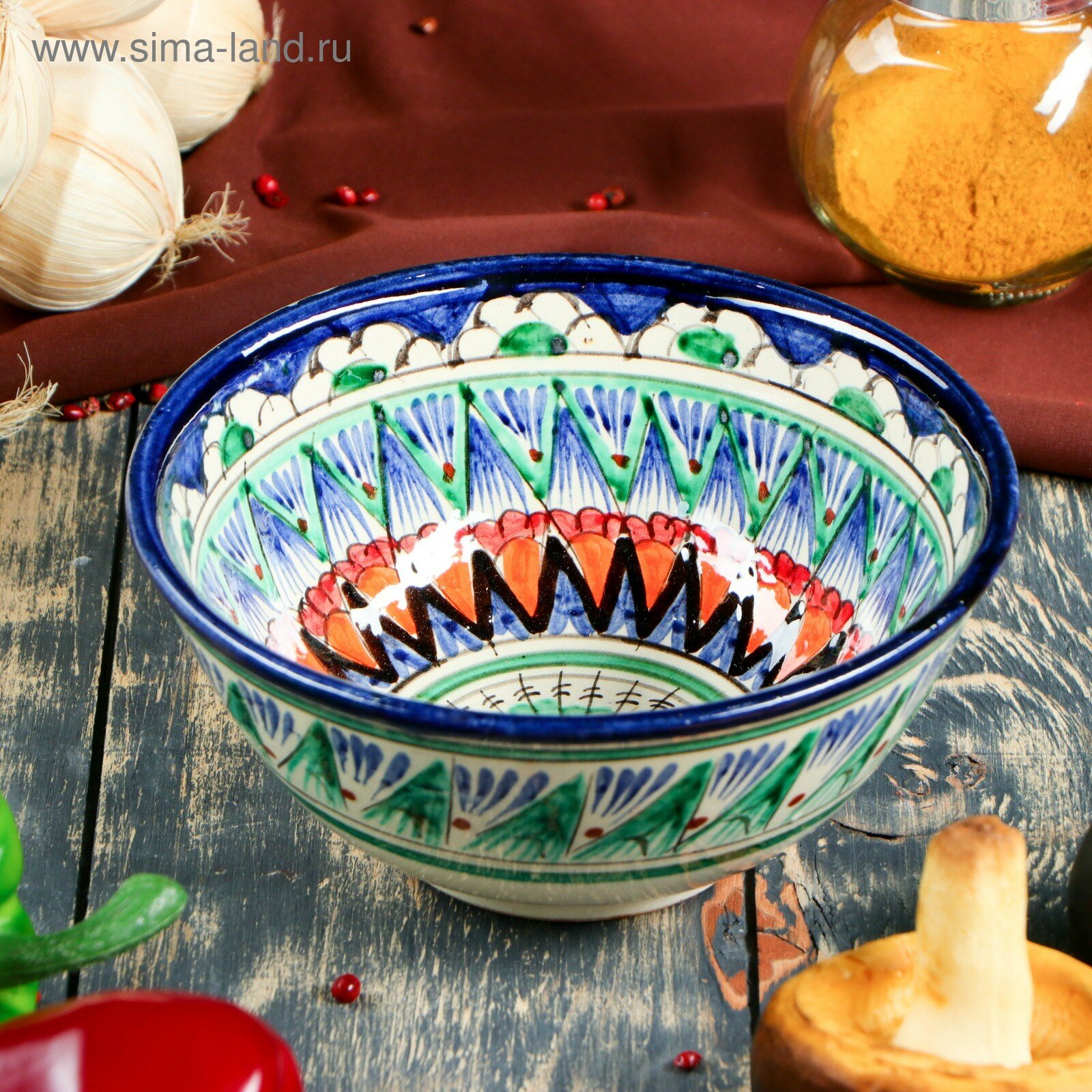 Коса Риштанская Керамика, 550 мл, d=15 см, керамика, микс