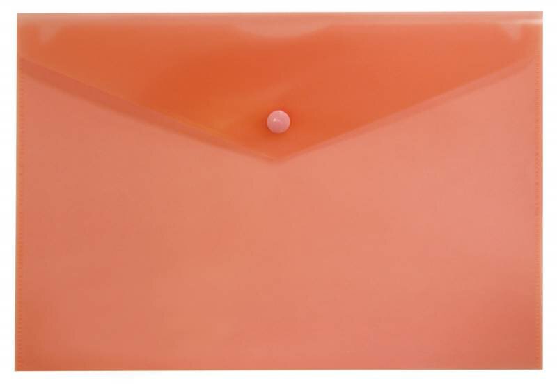 Набор из 10 штук Конверт на кнопке Бюрократ -PK803TRED A4 пластик 0.15мм красный