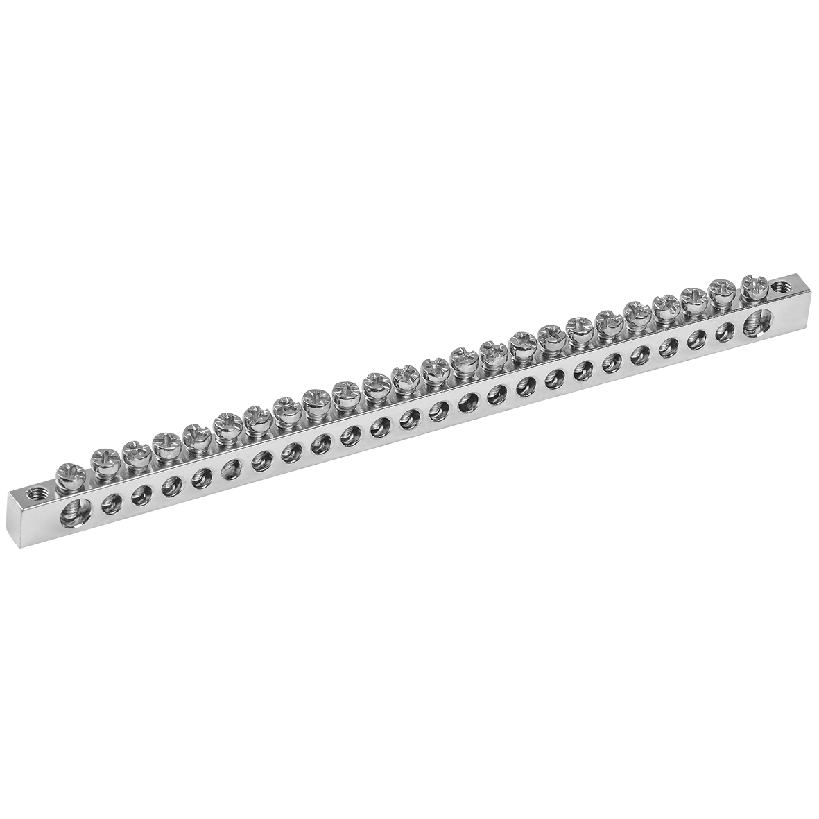 Нулевая шина PEN земля-ноль 6х9мм 24/2 Ni 24 групп. крепеж по краям, IEK YNN11-24-100-N (10 шт.)