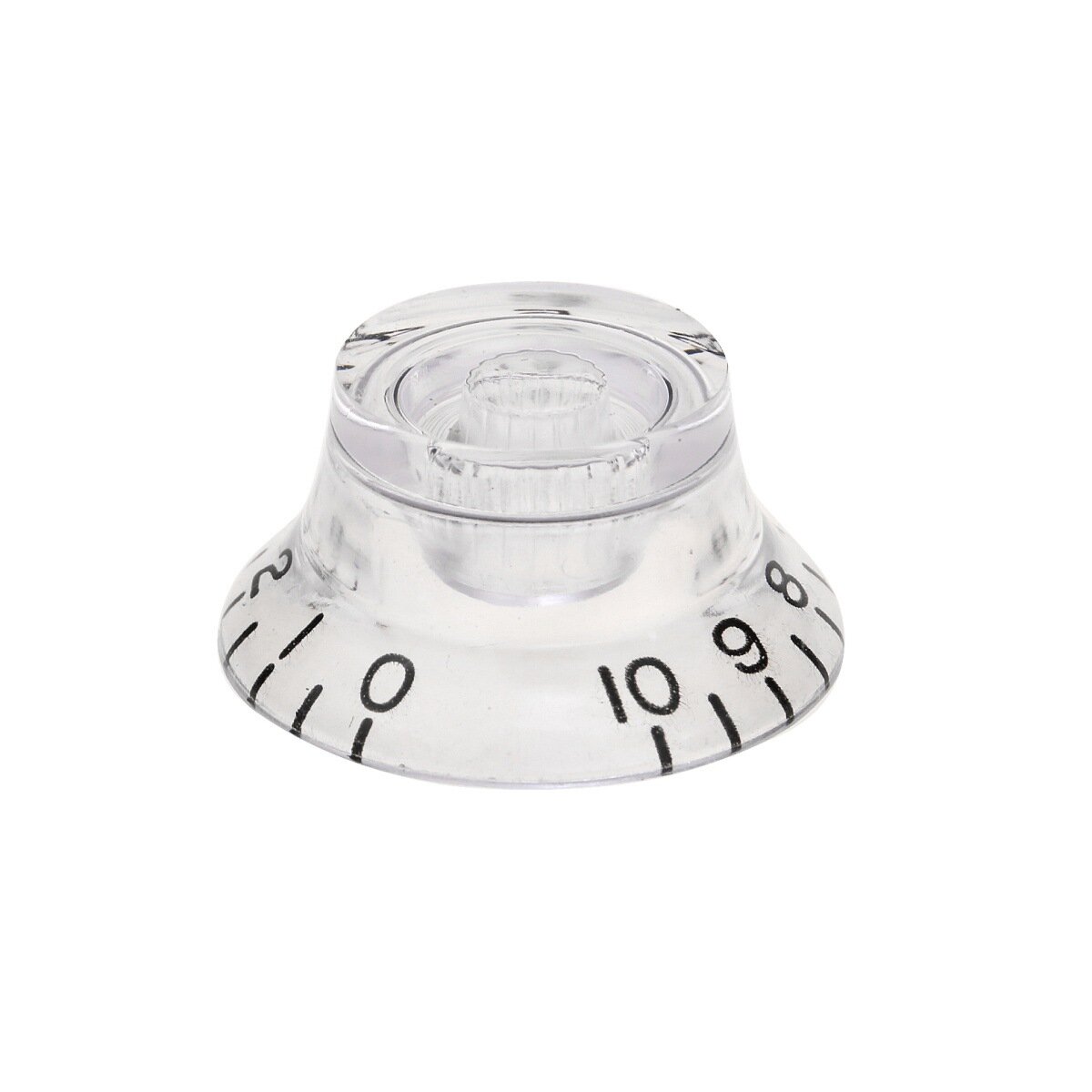 Ручка потенциометра Musiclily MX1741TR, Bell style, левосторонняя, метрическая, прозрачная