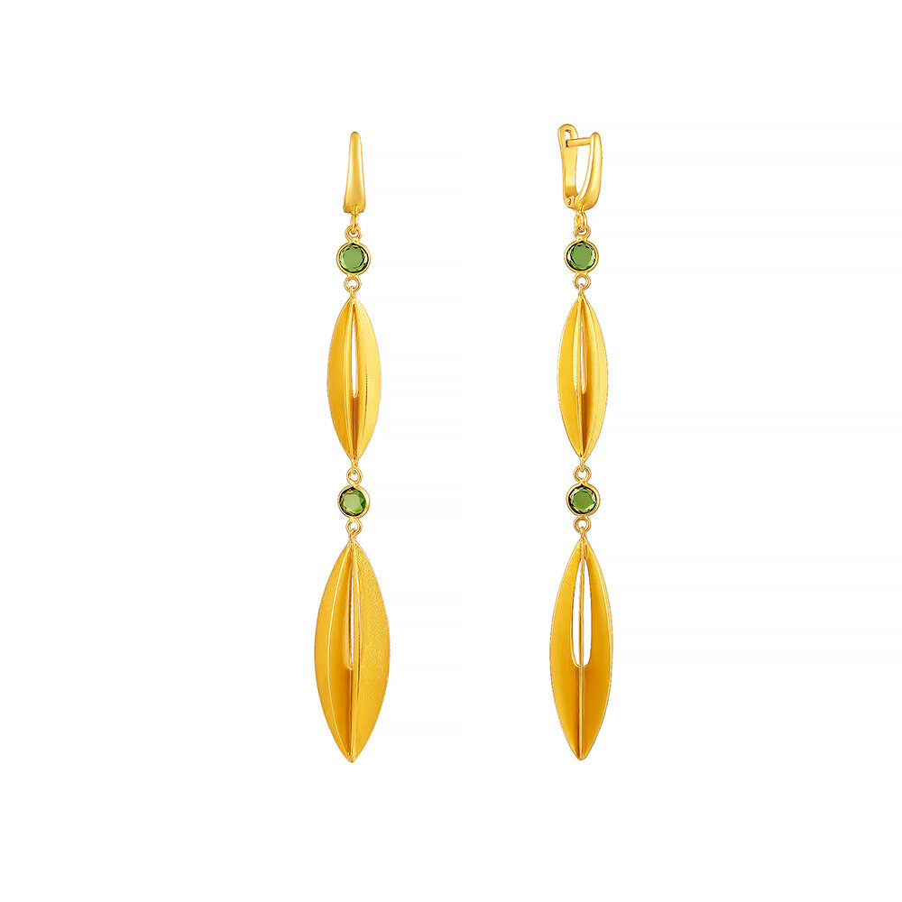 Серьги, серебро, 925 проба, стекло