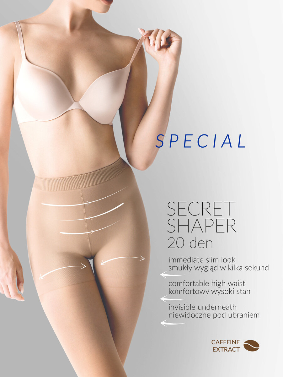 Утягивающие телесные колготки Gabriella 717 SECRET SHAPE 20 den