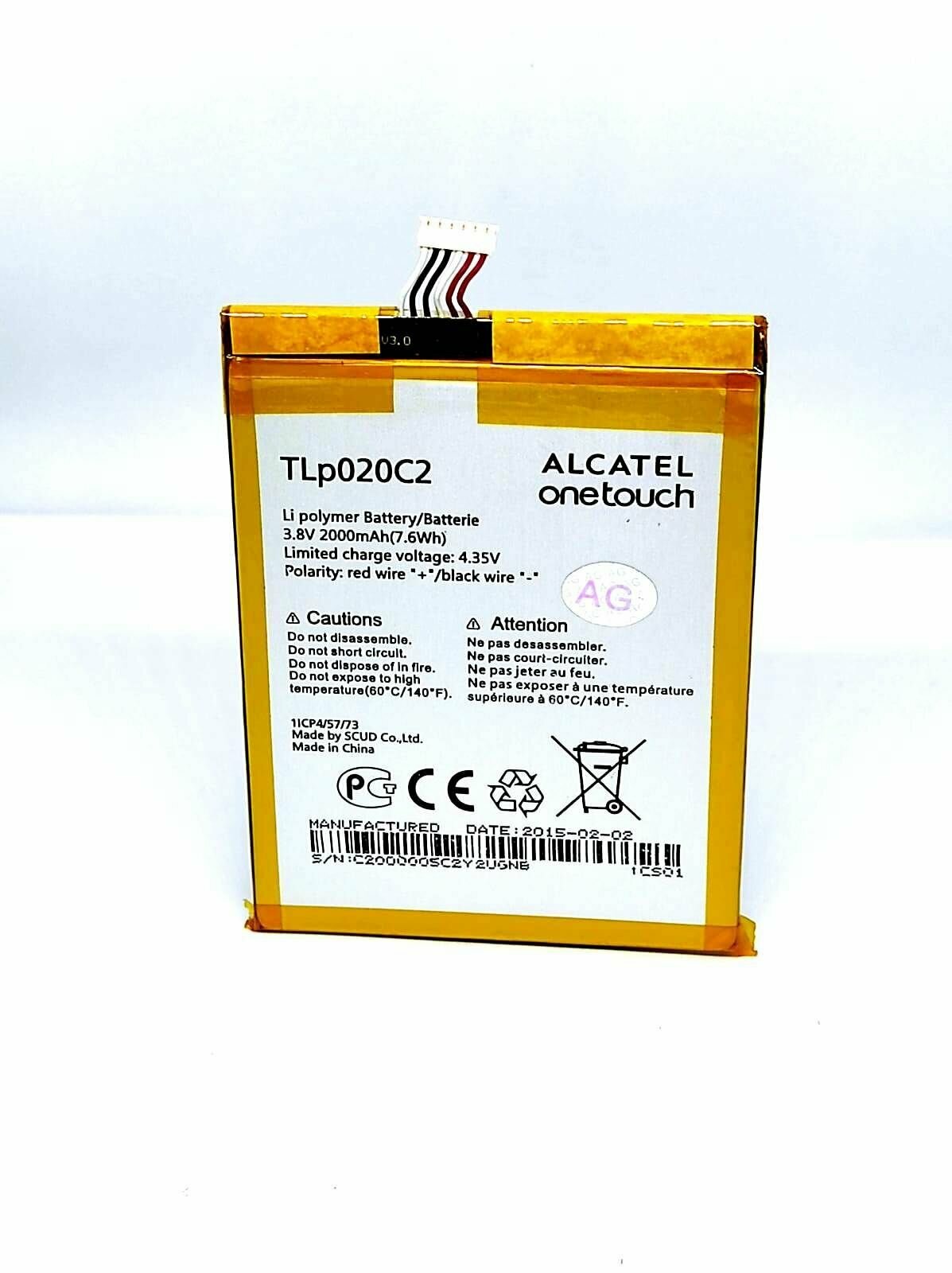 TLp020C2 Alcatel One Touch 6037Y, 6040D Аккумуляторная батарея
