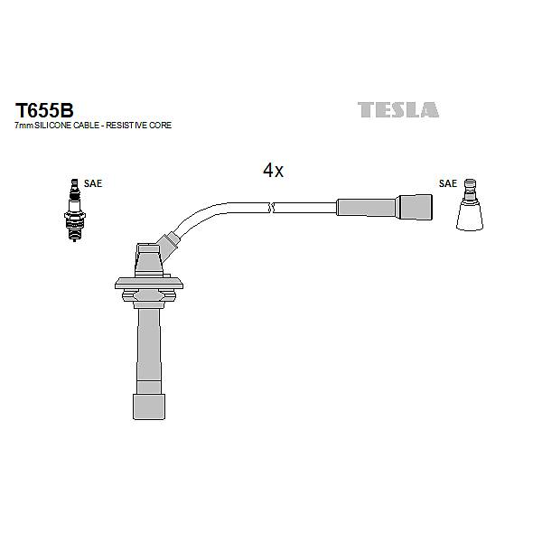 TESLA T655B к-кт проводов\ Subaru (Субару) Forester (Форестер) 2.0i 97-02