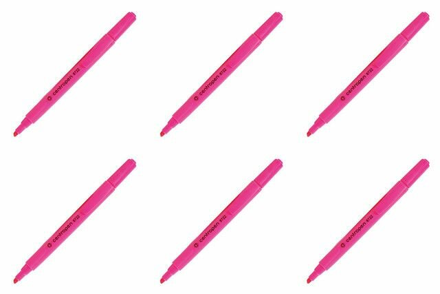 Centropen Маркер текстовой 1-4 мм, розовый , скошенный , 6 шт.