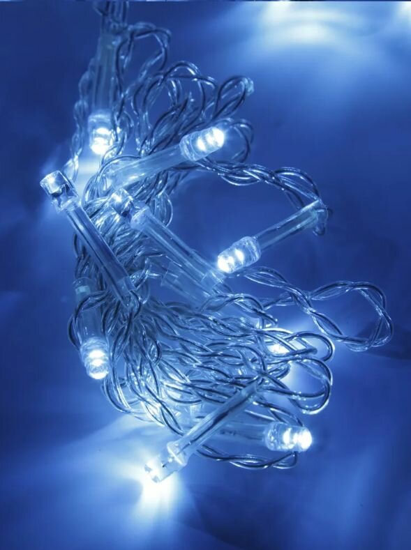 Электрическая гирлянда интерьерная LED 10 метров Белый
