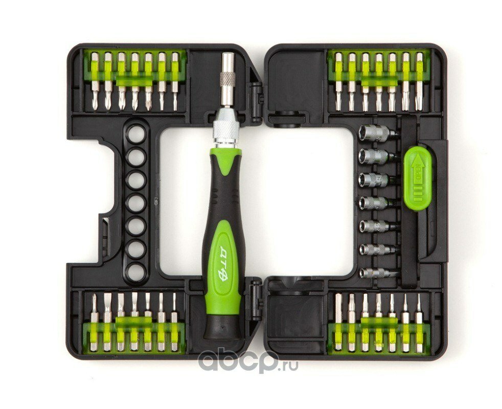 Отвертка цанговая для точных работ с битами 1/8, 37 предм. дело техники дело техники 786137