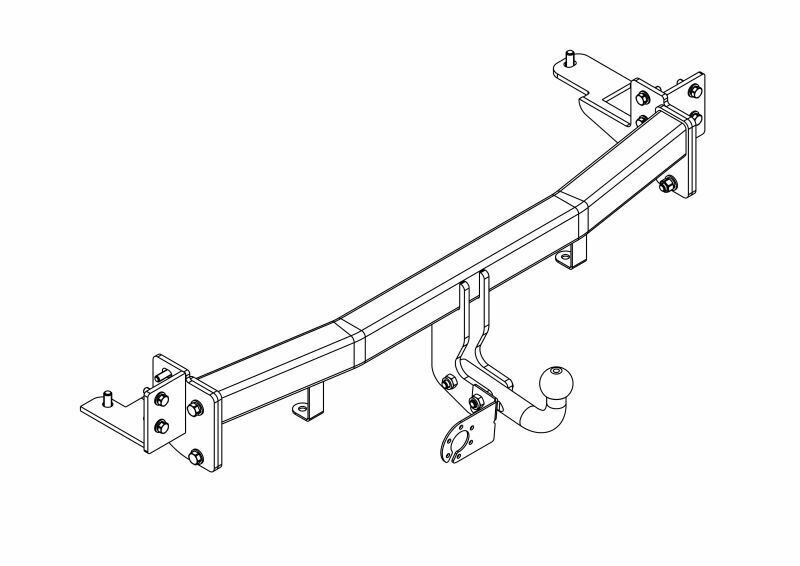 Фаркоп AvtoS для KIA MOHAVE (2017) с универсальной электрикой Smart(блок) и сертификатом в комплекте, арт.(KI 41+smart)