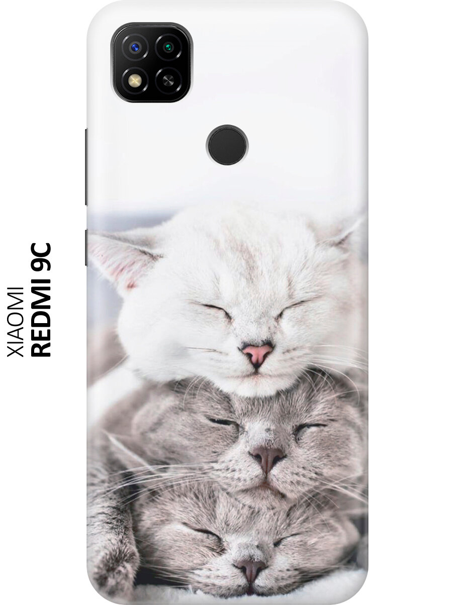Силиконовый чехол Три кота на Xiaomi Redmi 10A / 9C / Сяоми Редми 10А / 9С