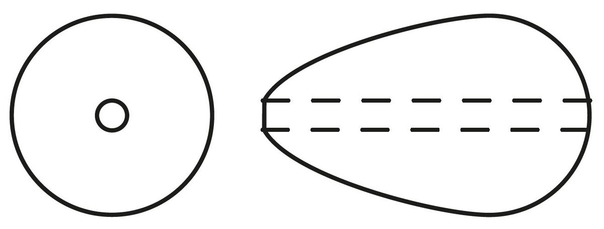 Бусина Чехия PRECIOSA под жемчуг фигурн. 131-50-011-AM18 10 x 6 мм цвет молочный (creamrose)