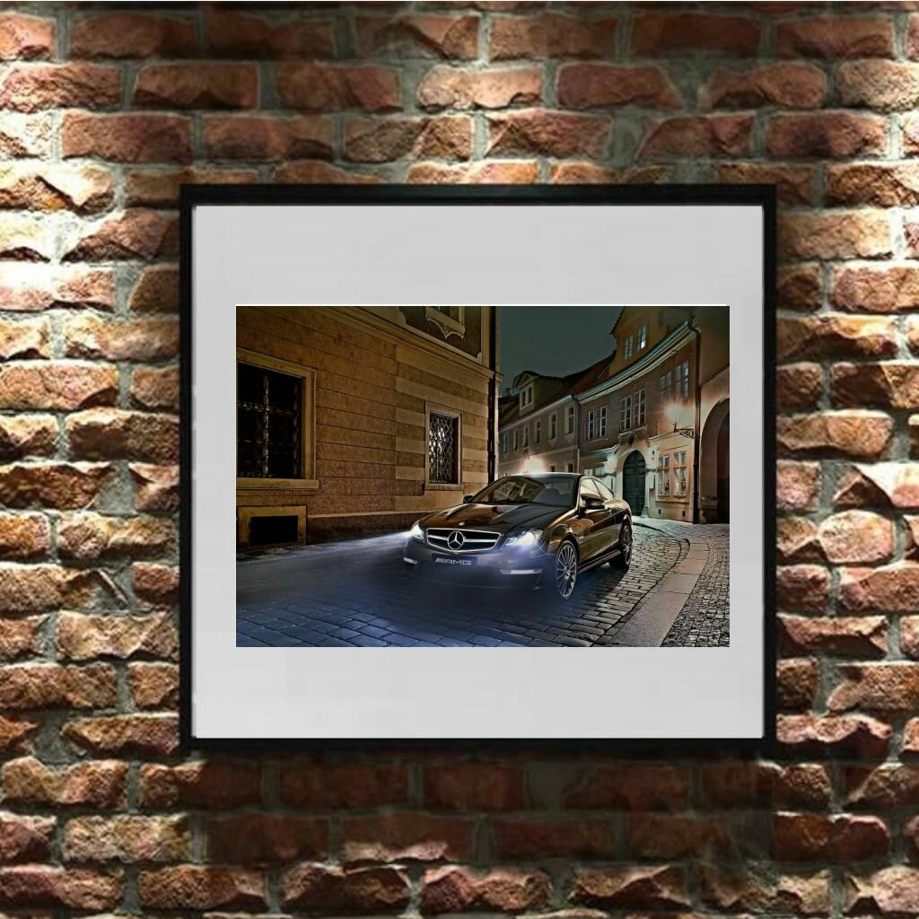 Плакат "Mercedes AMG на улице" от Cool Eshe из коллекции "Автомобили", плакат А4