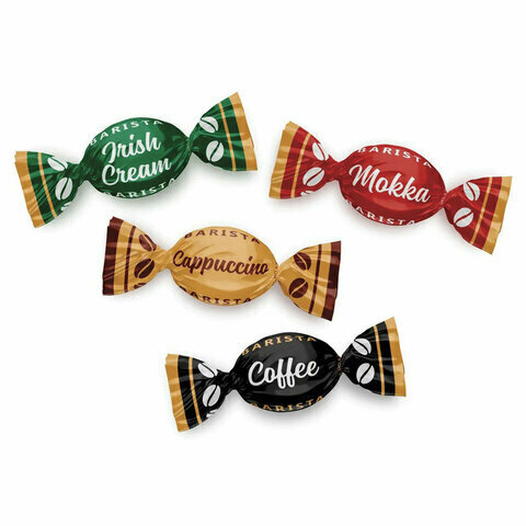 Карамель леденцовая мини-м BARISTAассорти (моккокофекапучиноирландский крем)1 кг