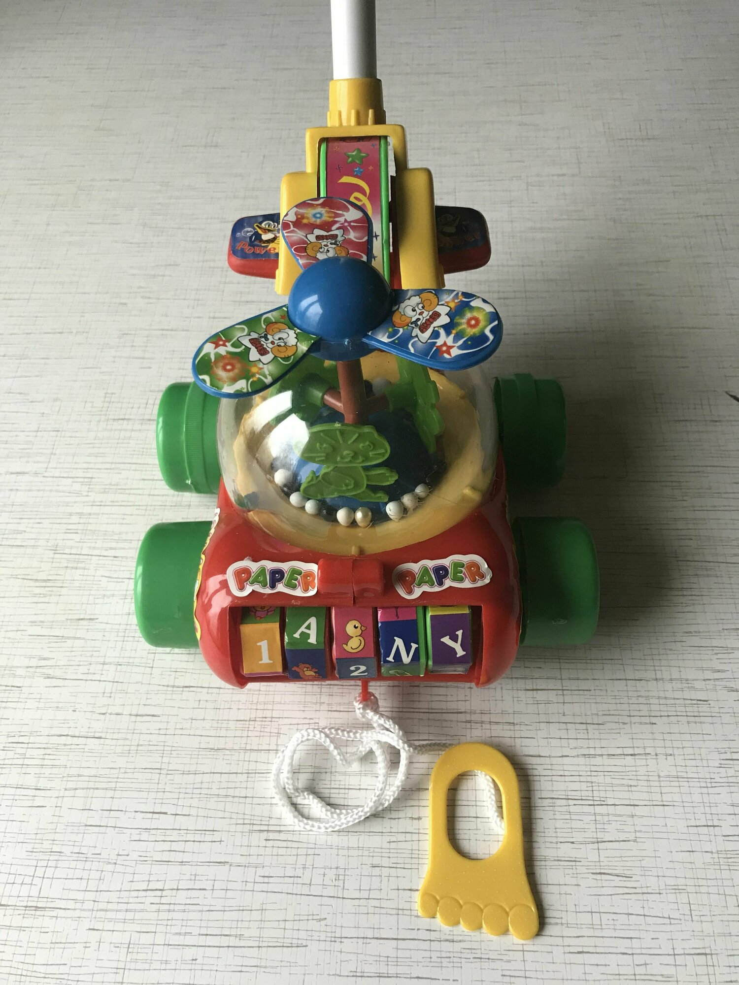 Детская каталка 4-х колёсный вертолёт 2 в 1 .