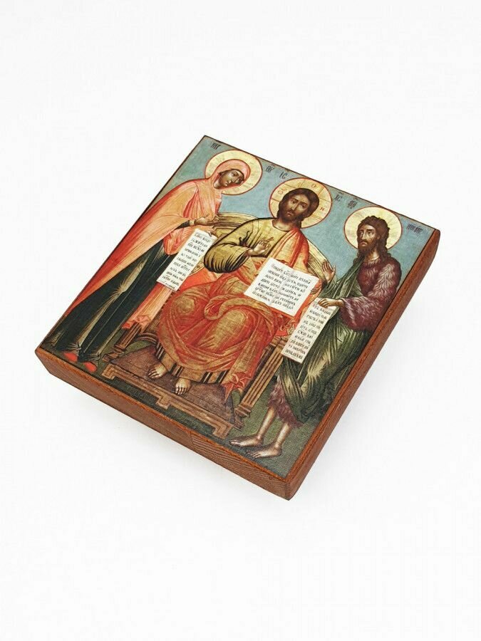 Икона Деисус, Спаситель, Богородица, Иоан Креститель 15х20 см
