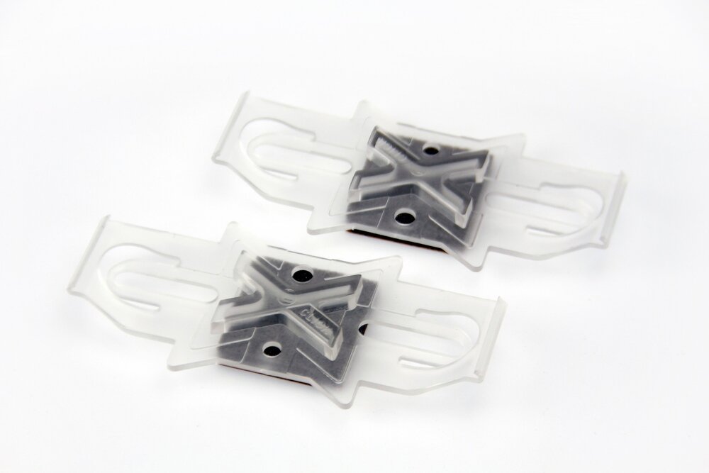 Невидимые рамки гос. номера (прозрачное крепление X-Click), быстросъемные номера - 4 шт.