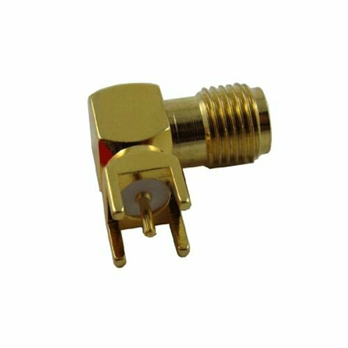 Высокочастотный разъем SMA, штекер на плату, прямой угол