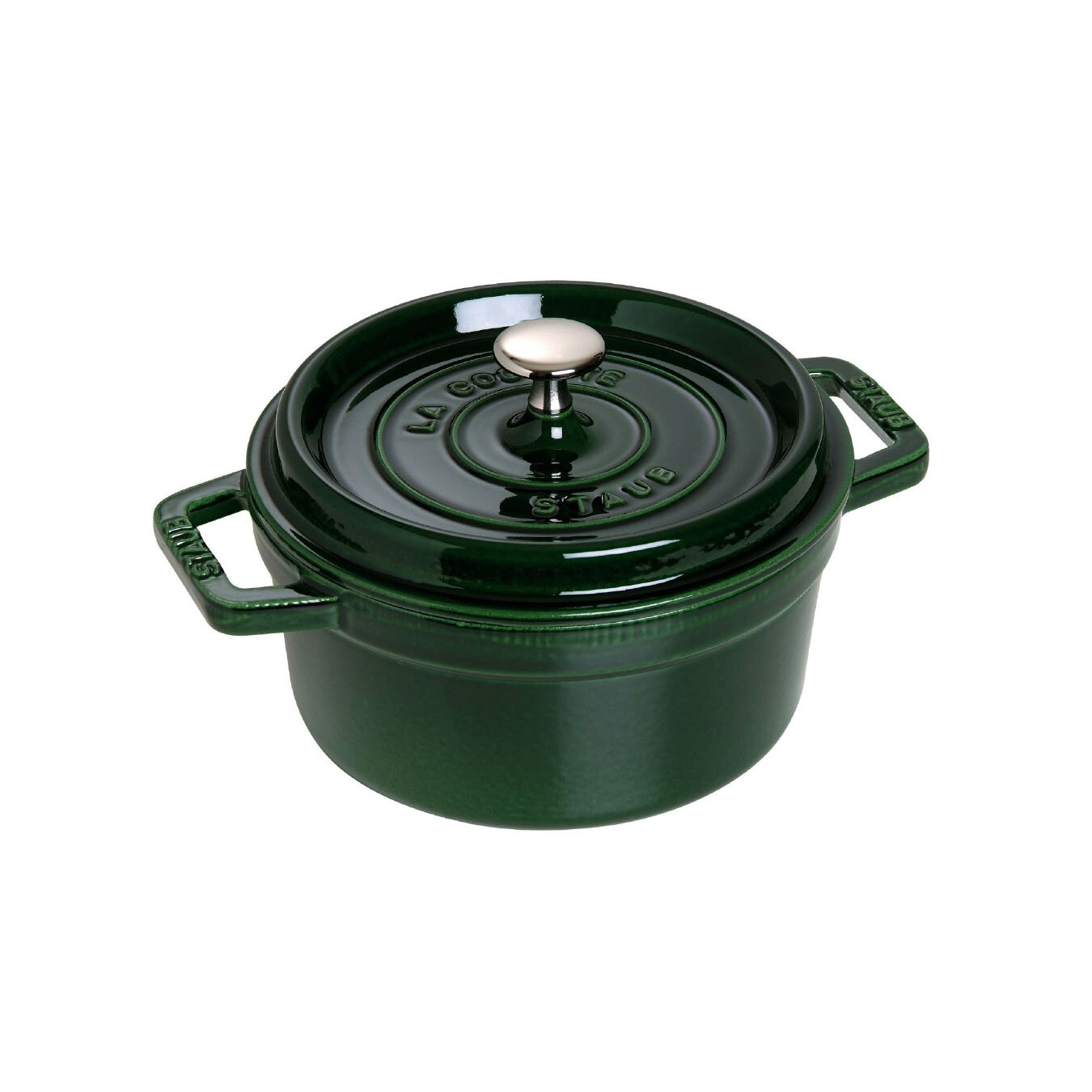 Кокот Staub круглый, 20 см, 2,2 л, зеленый базилик